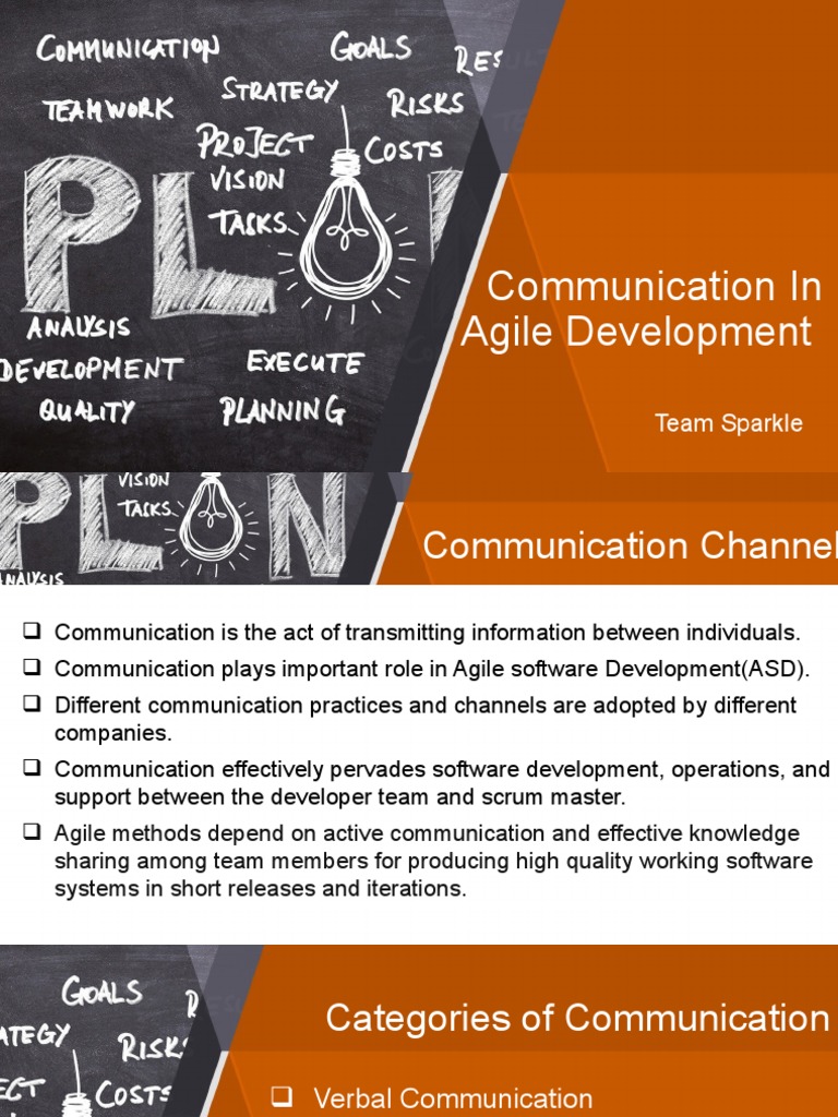 Communication in Agile Development: Team Sparkle | PDF | Nonverbal ...