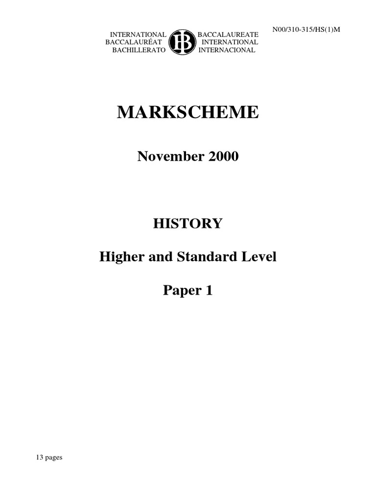 IB History Paper 1 Mark Scheme Analysis | PDF | Joseph Stalin | Nikita ...