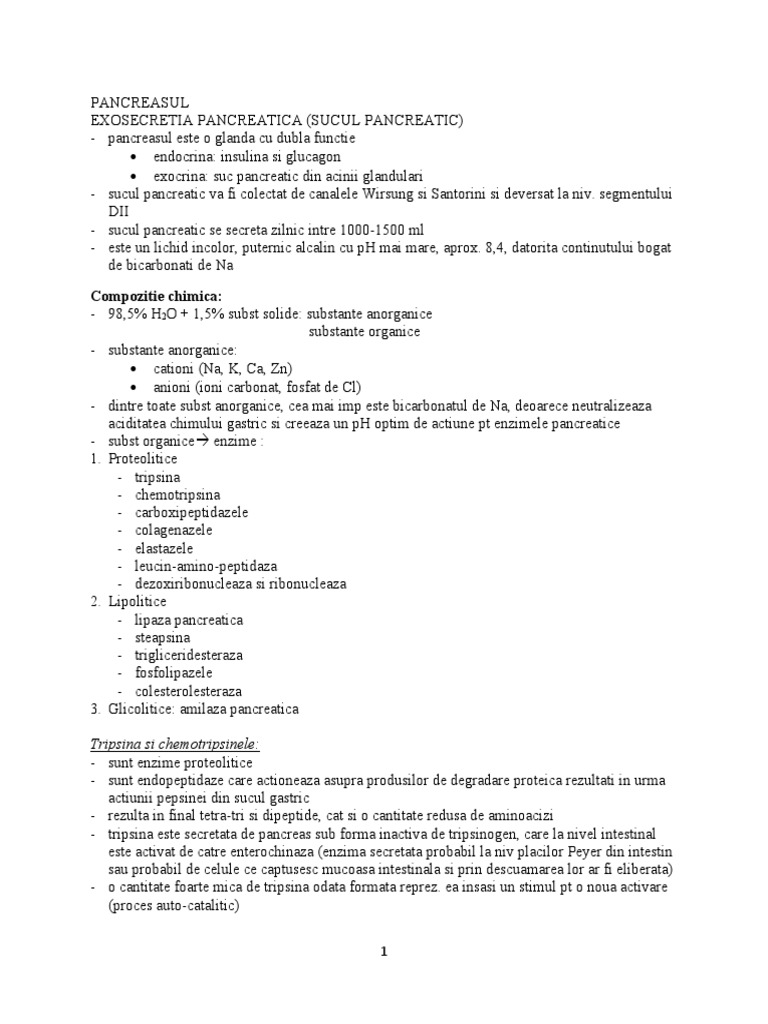 Curs 10 - Pancreas, Bila | PDF