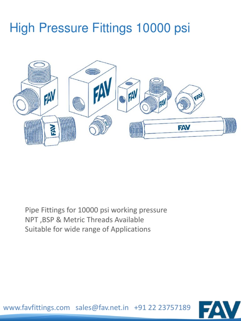 High Pressure Fittings 10000 Psi | PDF | Pipe (Fluid Conveyance ...