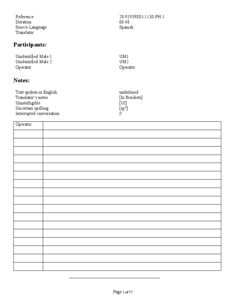Sample Template-Spanish | PDF