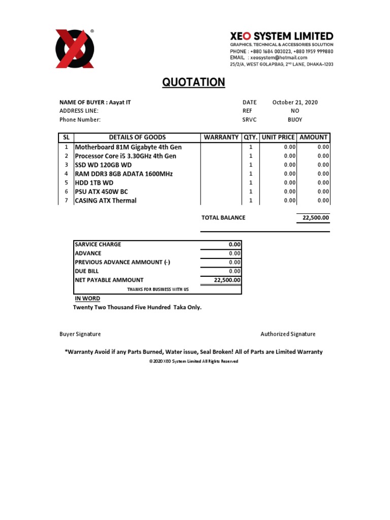 Quotation I5 PDF | PDF