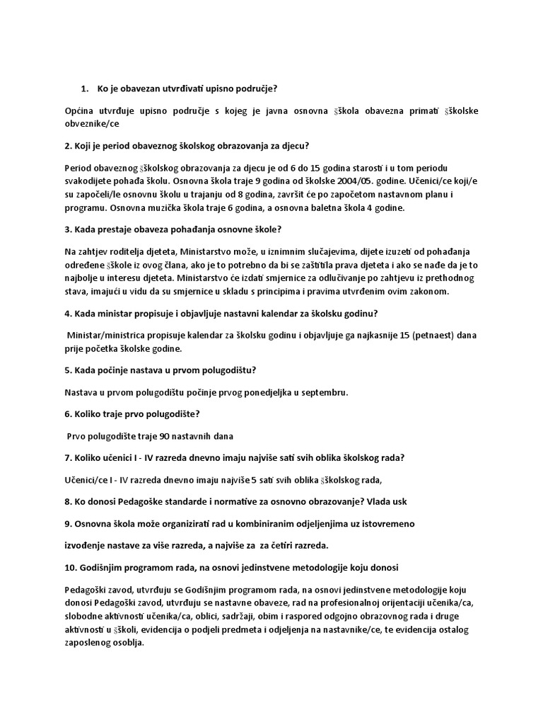 Konkursna Pitanja I Odg | PDF