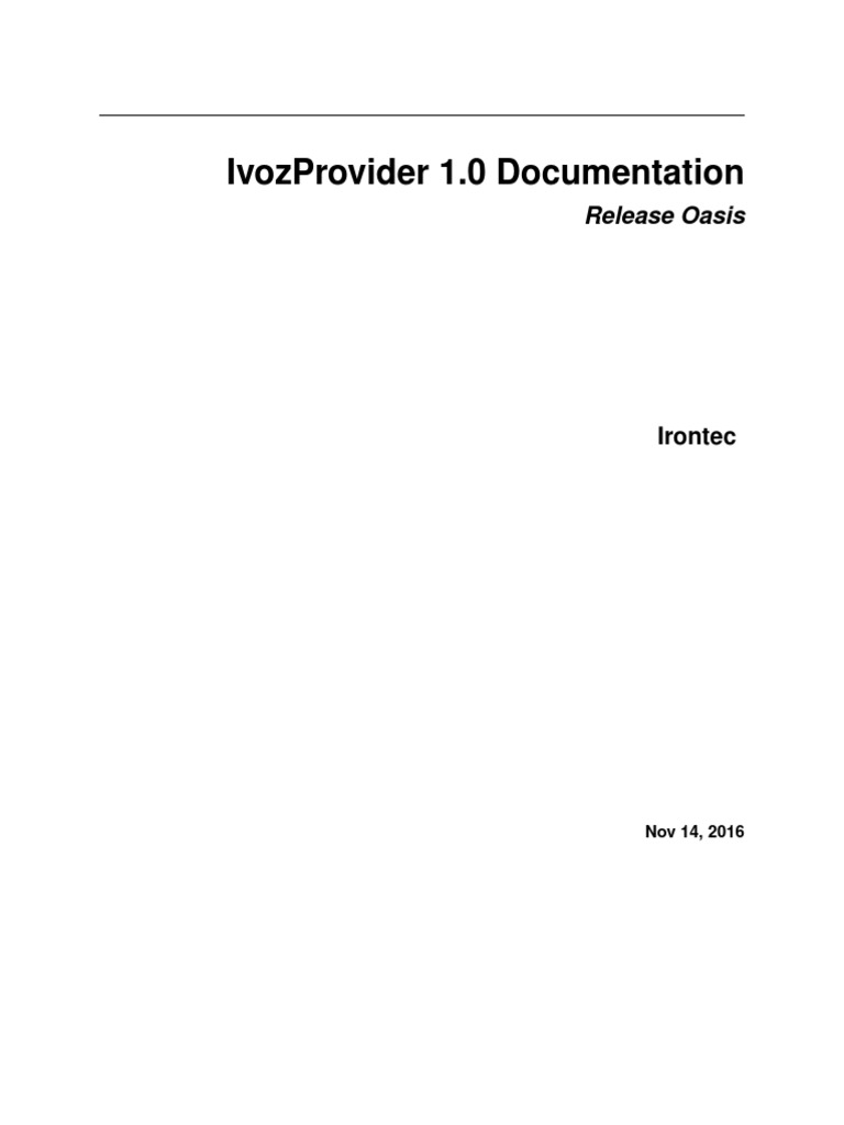 IvozProvider 1.0 Documentation PDF | PDF | Domain Name System | Domain Name