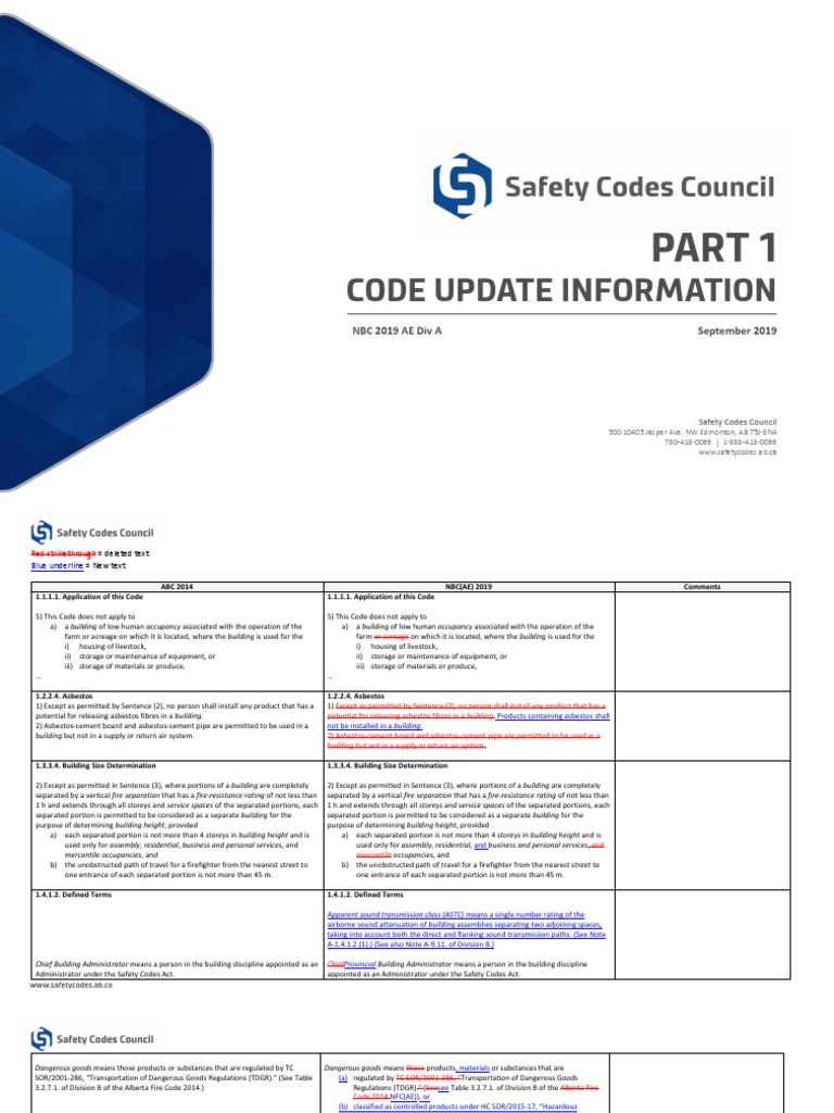 NBC 2019 AE Div A - Part 1 PDF | PDF | Dangerous Goods | Polystyrene