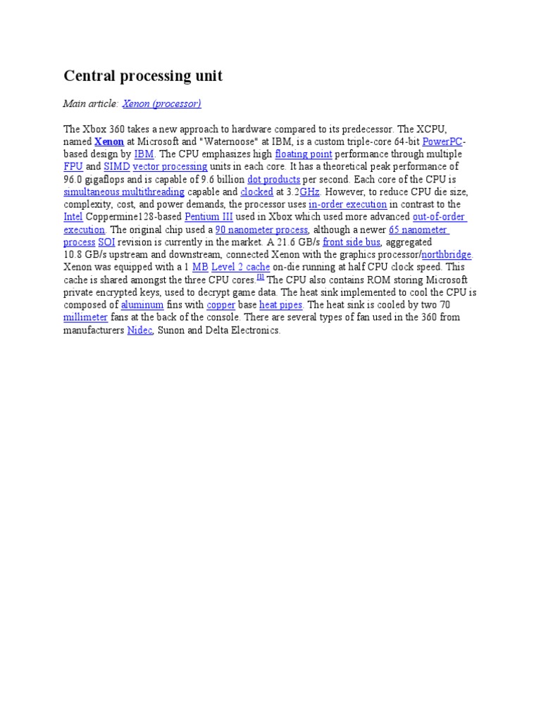Central Processing Unit | PDF