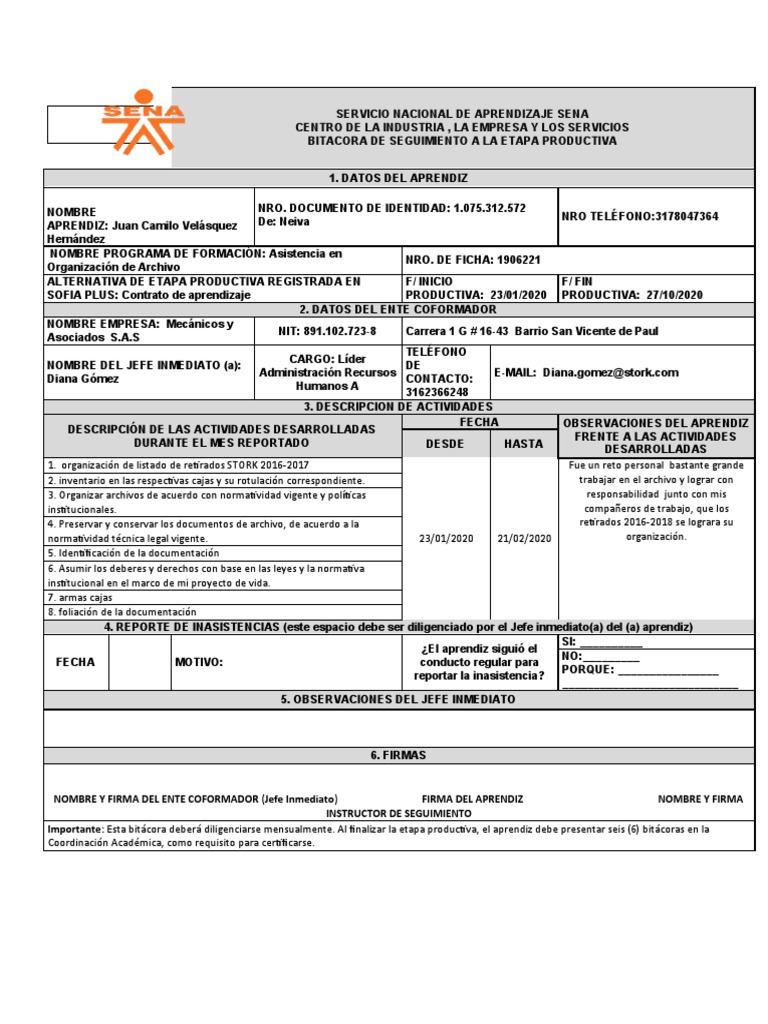 Bitacoras Sena | PDF | Empresas | Business