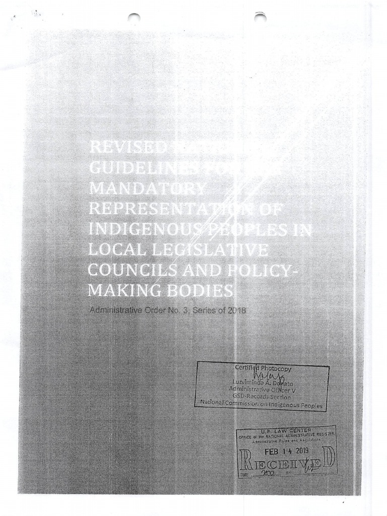 Ncip Ao No 3 S 2018 Ipmr | PDF