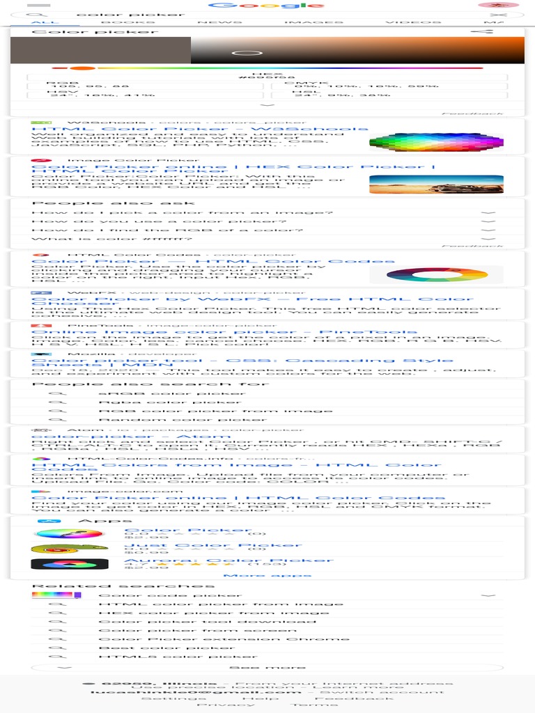 Color Picker - Google Search | PDF | Html | Rgb Color Model