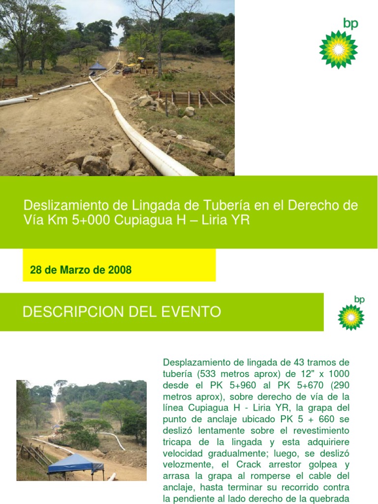 Deslizamiento Lingada Tuberia BP | PDF | Desastres y Accidentes ...