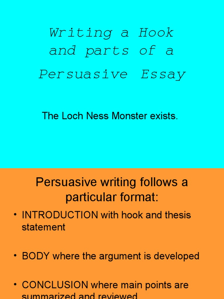 Writing A Persuasive Hook | PDF | Essays | Foods