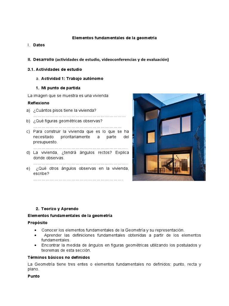 Guia #5 y 6 - Elementos Fundamentales de La Geometría | PDF | Línea ...