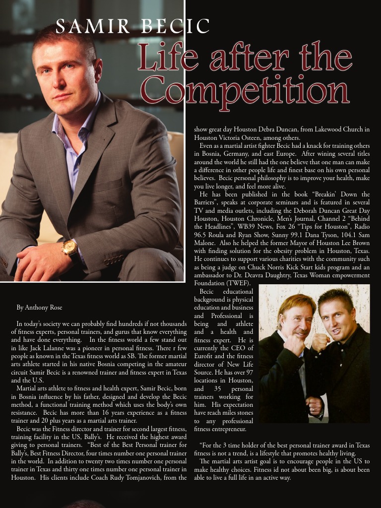 Samir Becic Undefeated Magazine Interview | PDF | Personal Trainer ...