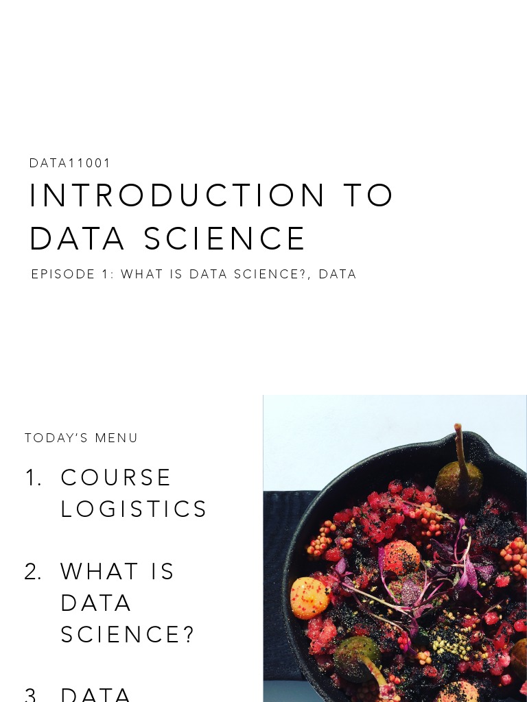 Introduction To Data Science: D ATA 1 1 0 0 1 | PDF | Data Science ...