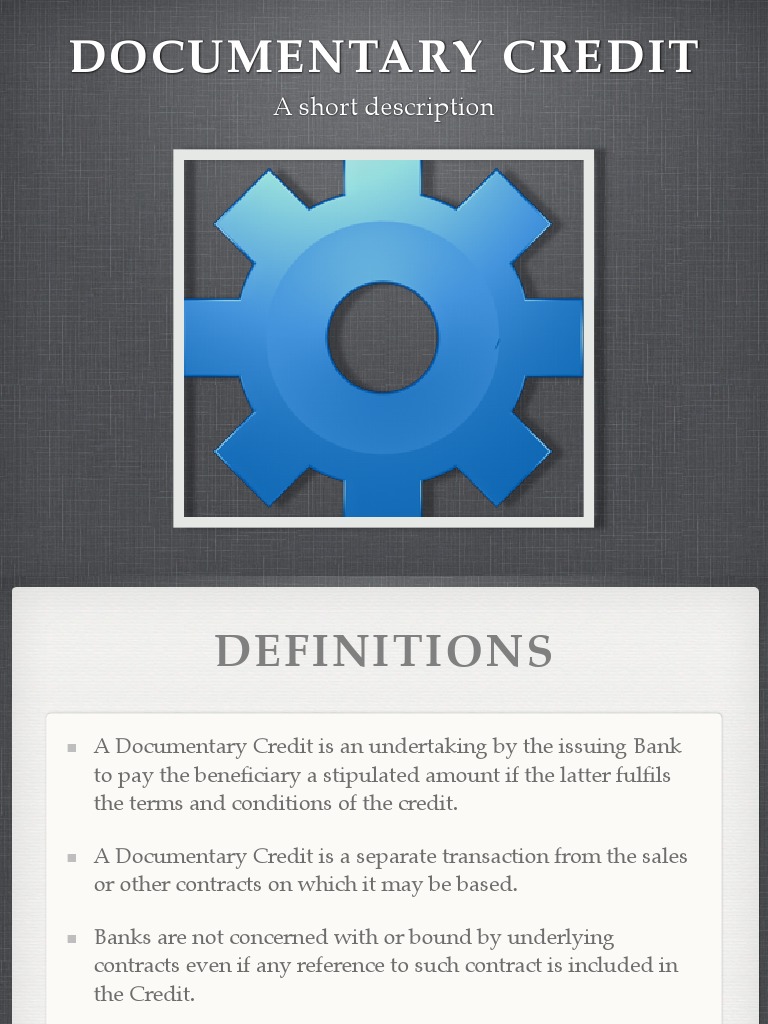 Documentary Credit | PDF | Letter Of Credit | Business Law