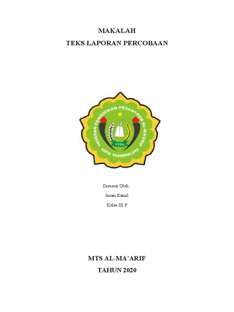 MAKALAH Teks Percobaan | PDF | Seni