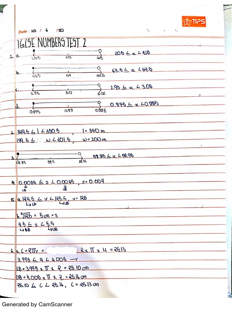 Igcse Numbers Test 2 Ans | PDF