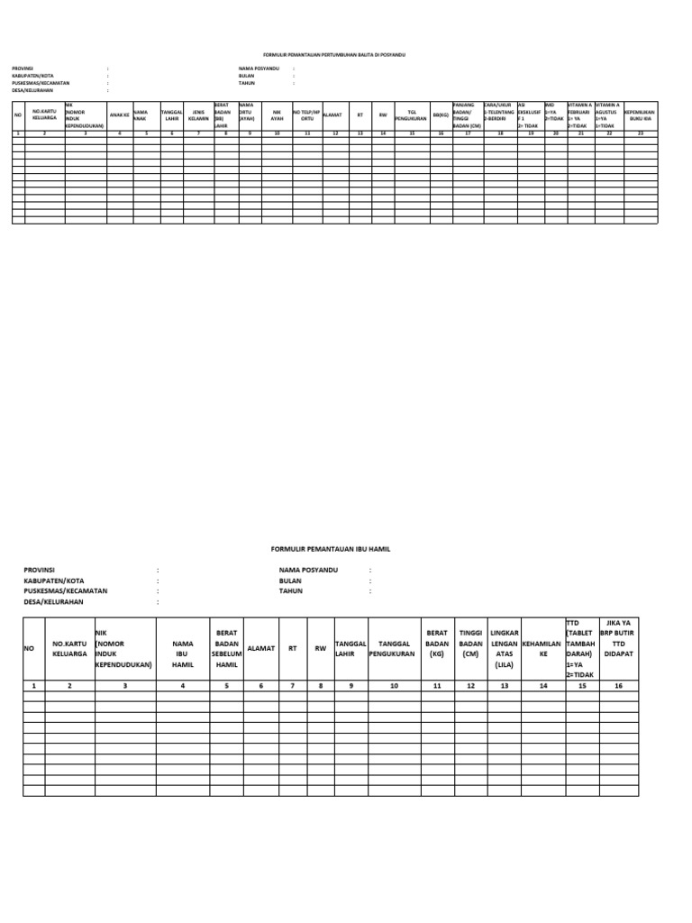Form Operasi Timbang | PDF