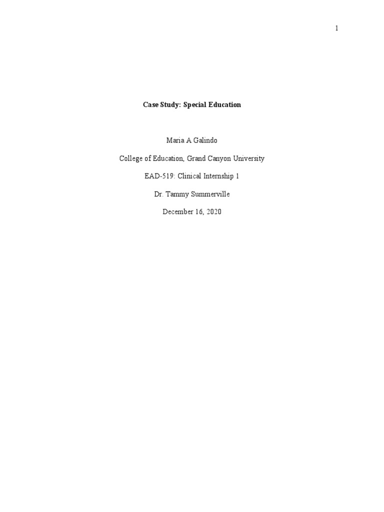 Case Study Sped | PDF | Special Education | Individualized Education ...