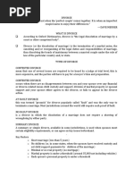 DIVORCE Position Paper | PDF | Divorce | Marriage