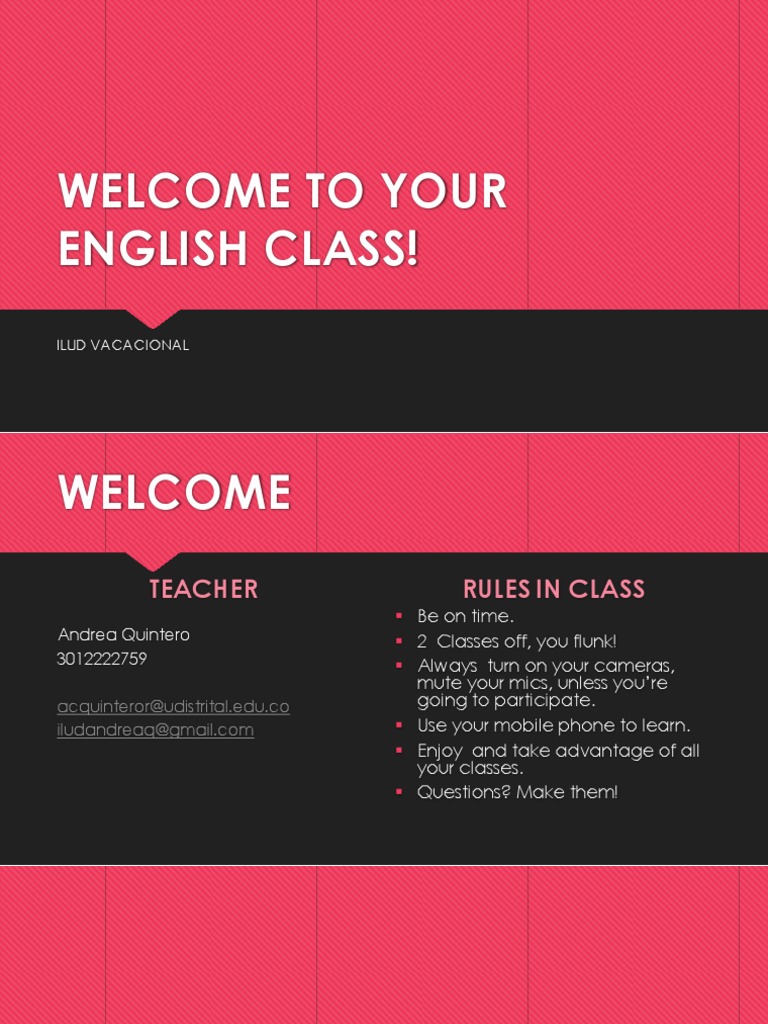 English Class Rules & Syllabus Overview | PDF