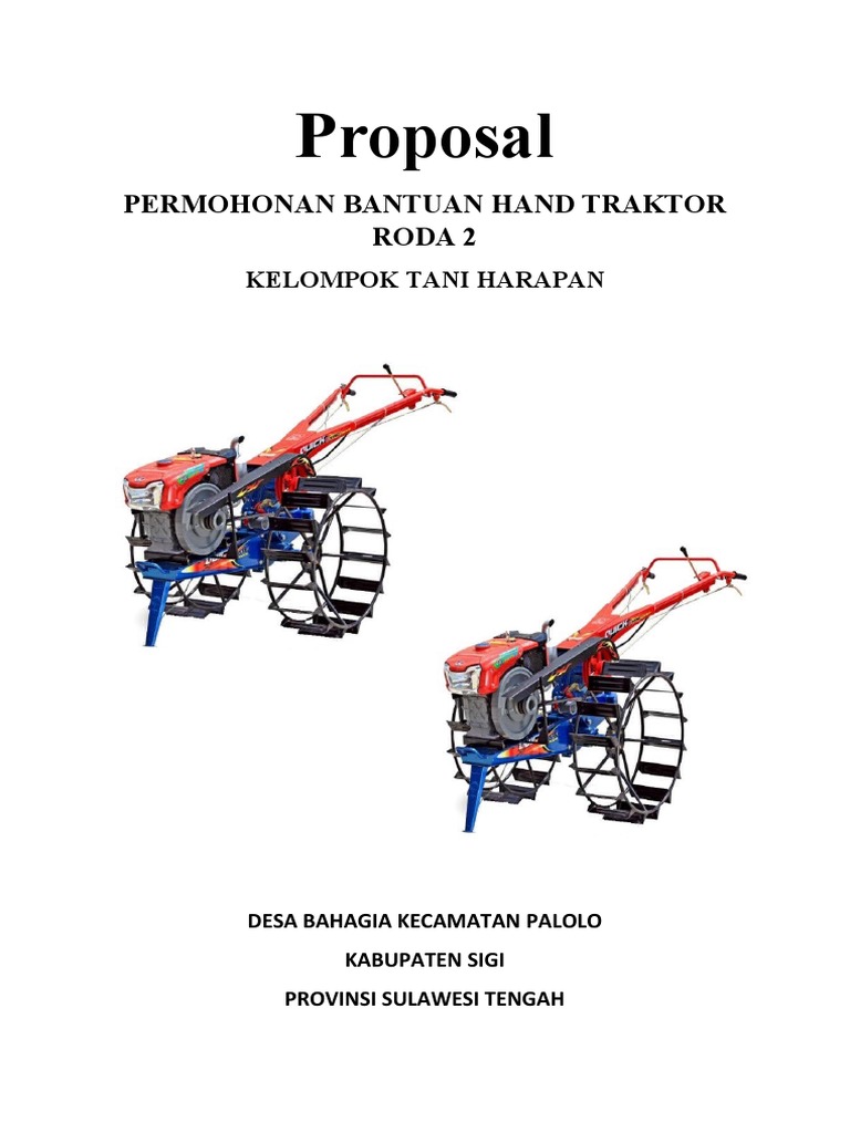 Proposal Handtraktor Roda 2 (Harapan) | PDF