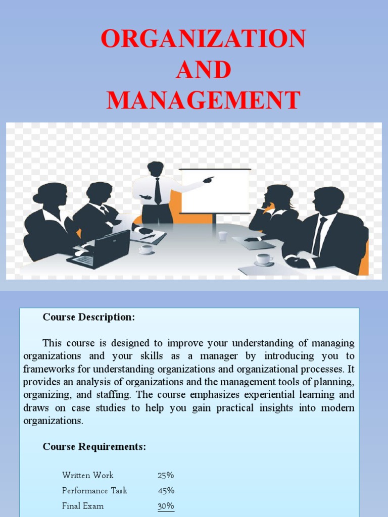 Organization & Management PPT Lesson 1 & 2 | PDF | Economics | Human Nature