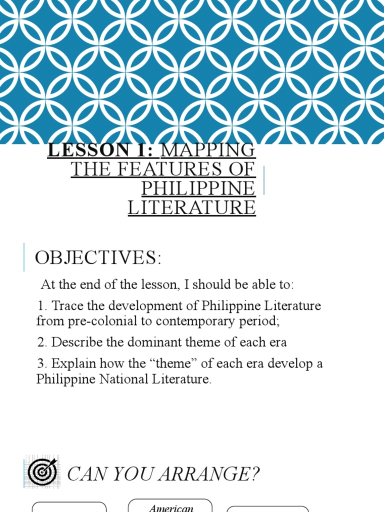 Lesson 1: Mapping: The Features of Philippine Literature | PDF ...