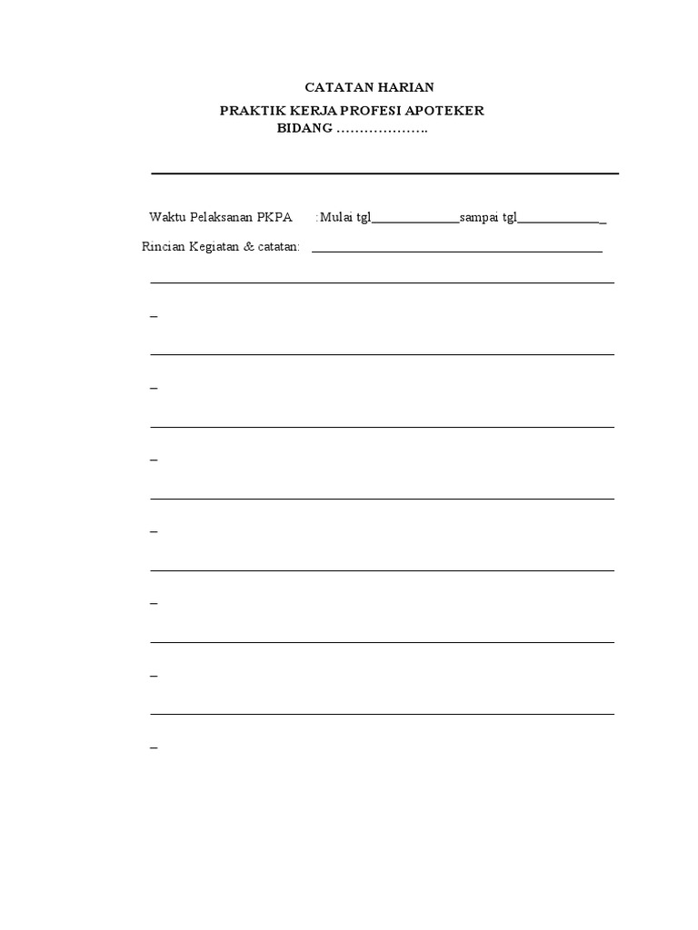Catatan Harian | PDF