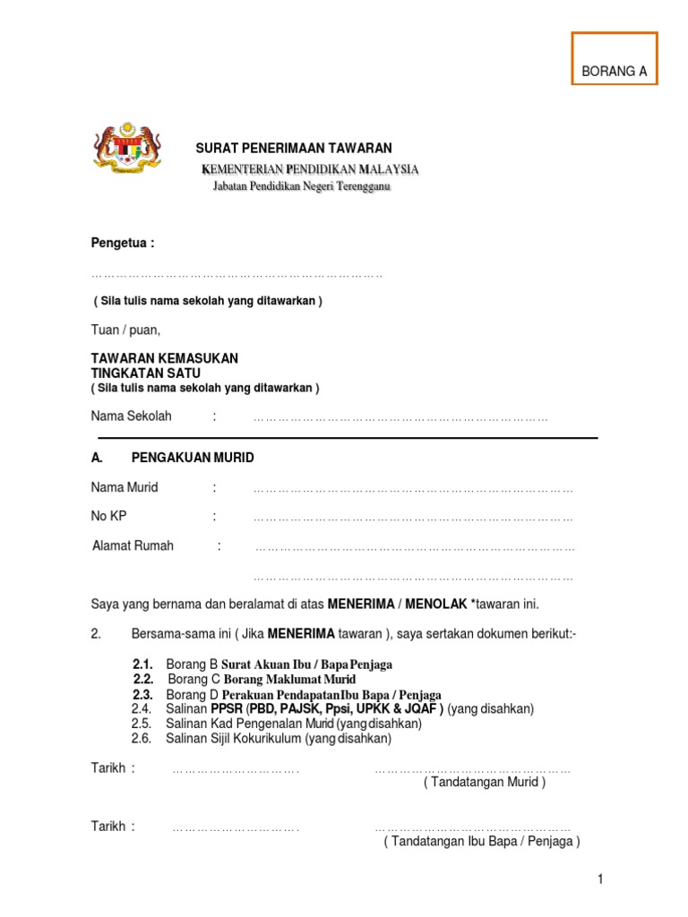 Borang Jawapan | PDF