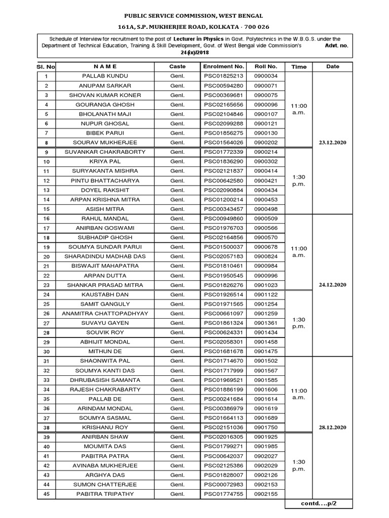 Interviewschedule-Physics | PDF | Bengal | Sikhism