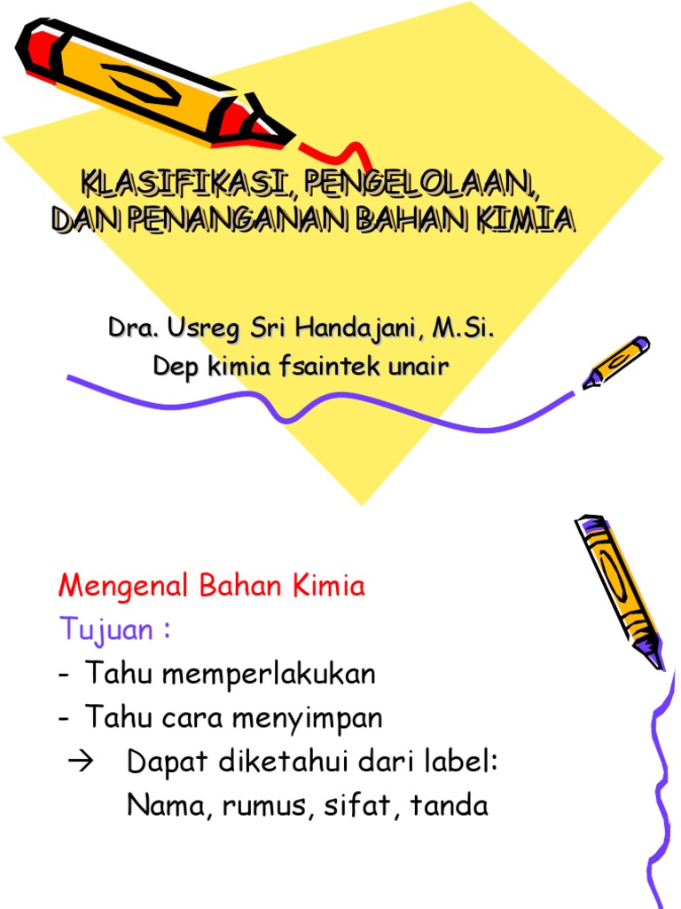 Bahan Lab - KLASIFIKASI BAHAN KIMIA | PDF