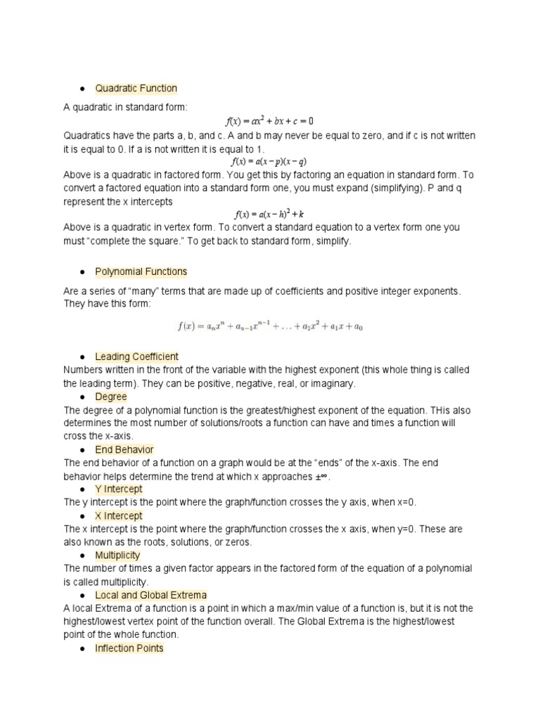 Math Week 6 Notes | PDF