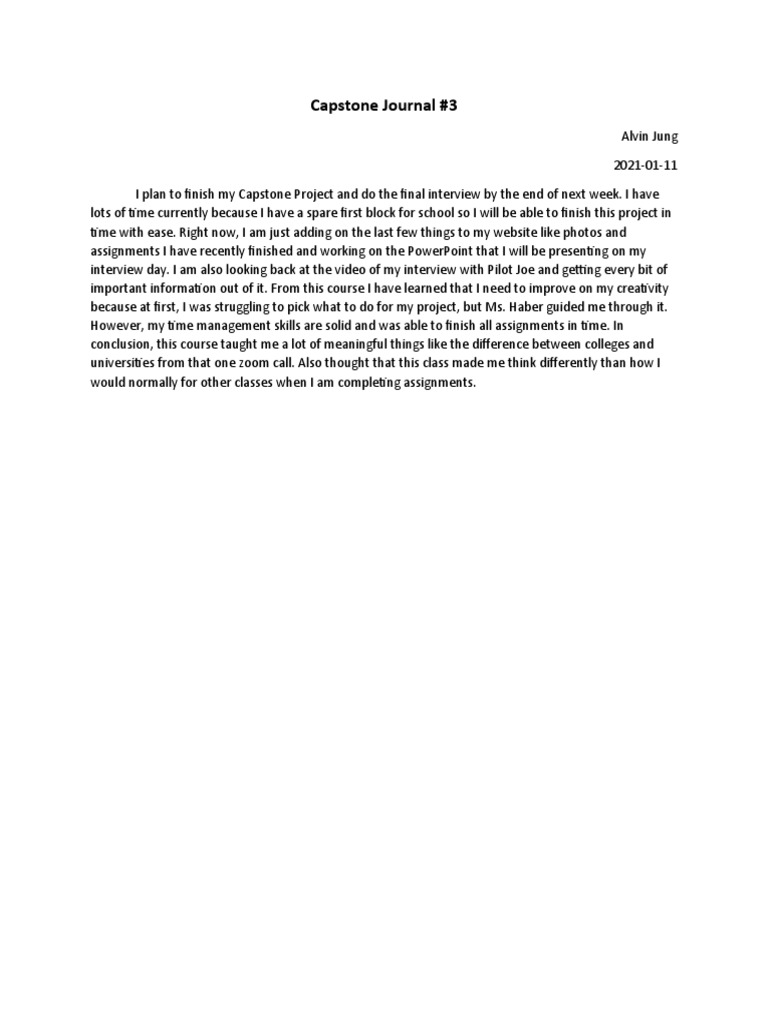 Capstone Project Progress Update | PDF