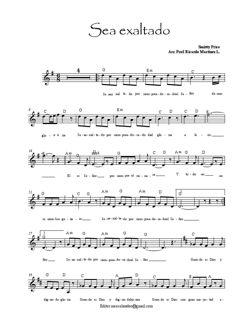 Sea Exaltado Flauta Alto en D | PDF