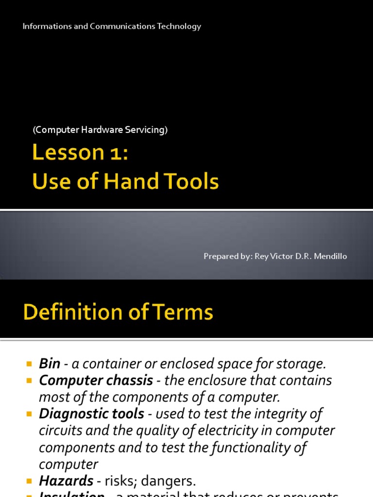 (Computer Hardware Servicing) : Informations and Communications ...