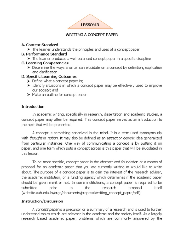 How to Write a Concept Paper | PDF | Concept | Idea