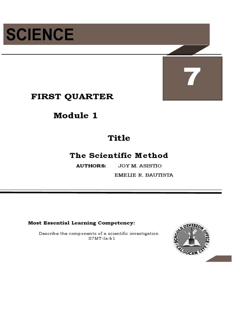 Science 7 Q1 W1 PDF | PDF | Observation | Experiment