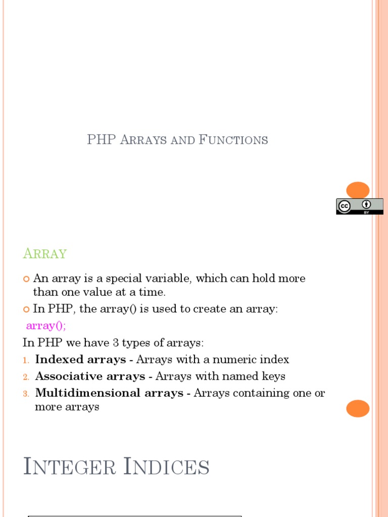 PHP Arrays and Functions | PDF | Computer Programming | Software ...