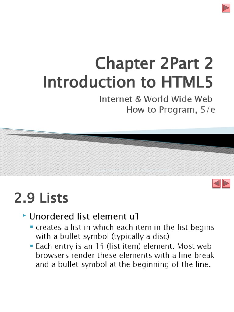 Chapter 2part 2 Introduction To HTML5: Internet & World Wide Web How To ...