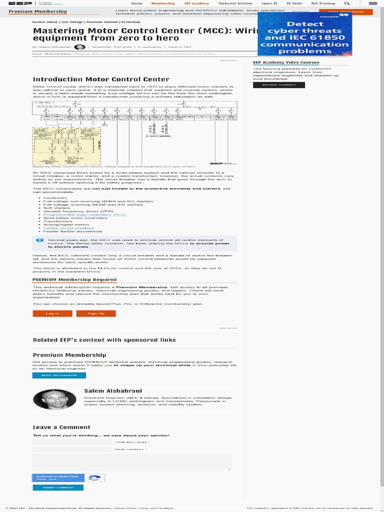 Mastering Motor Control Center (MCC) - Wiring Diagrams and Equipment F ...