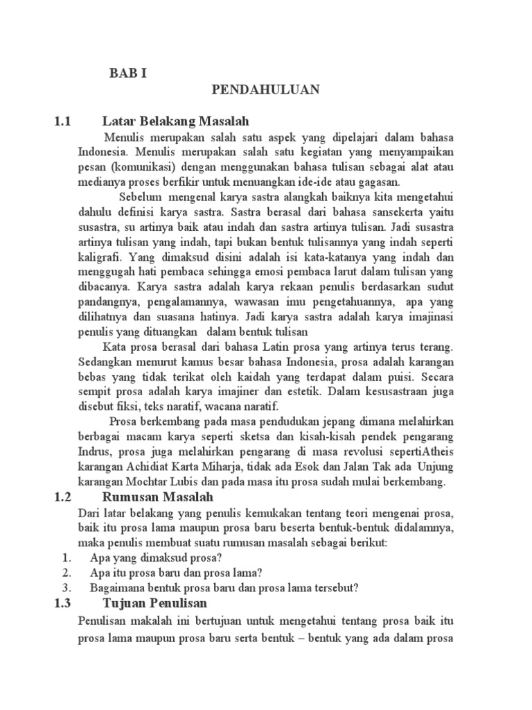 PROSA Makalah | PDF | Fiksi Umum
