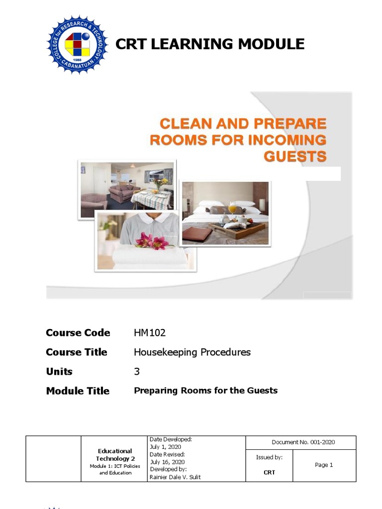 LM-HSKP Week 5 | PDF | Educational Technology | Housekeeping