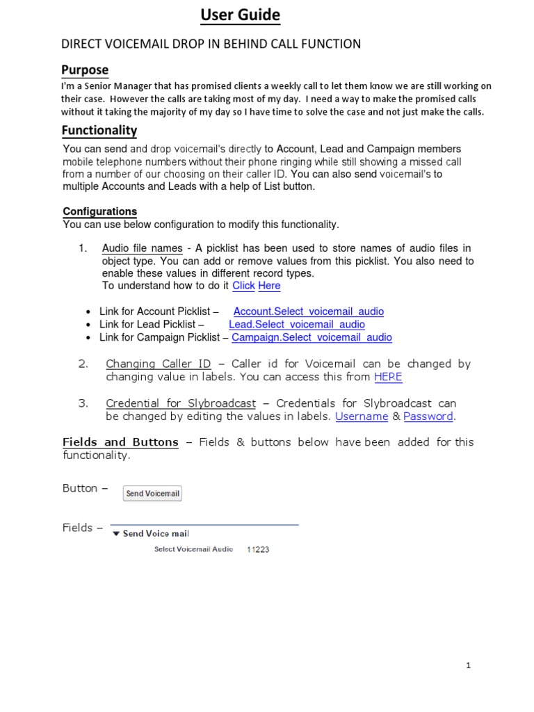 001 - User Guide - Slybroadcast Voicemail API | PDF | Business