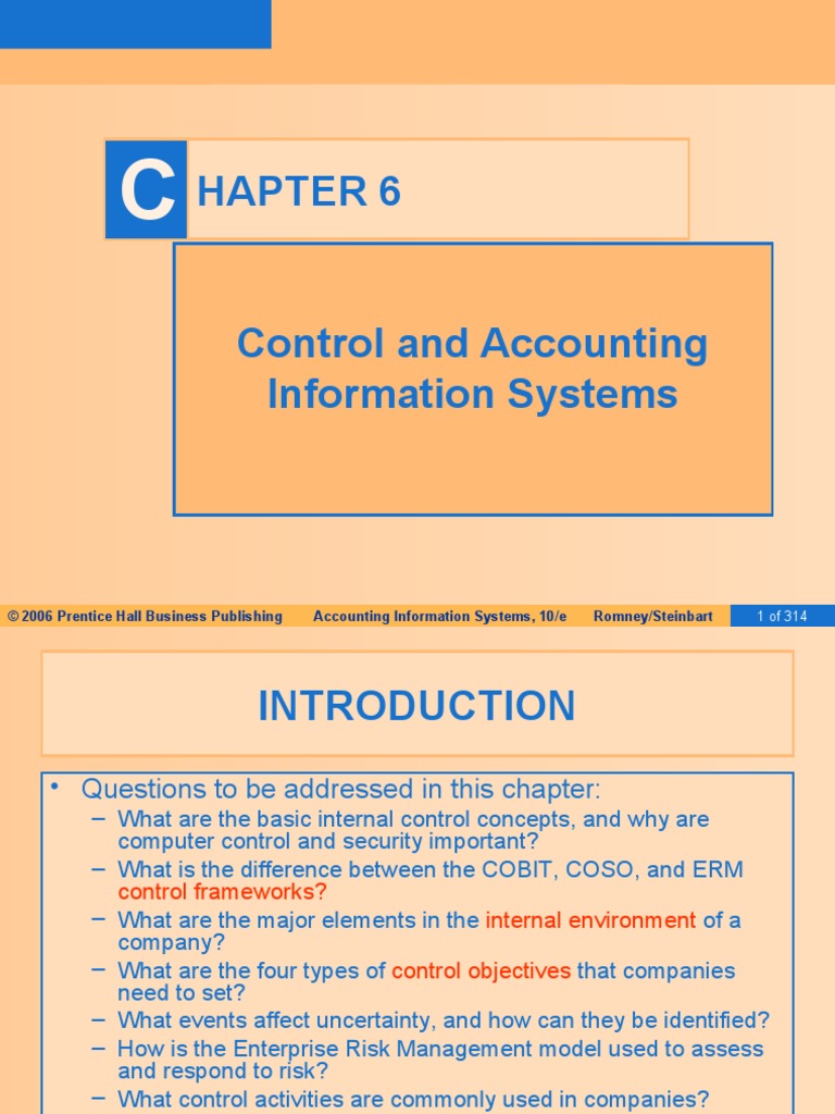 Ais10 ch06 | Download Free PDF | Internal Control | Sarbanes–Oxley Act