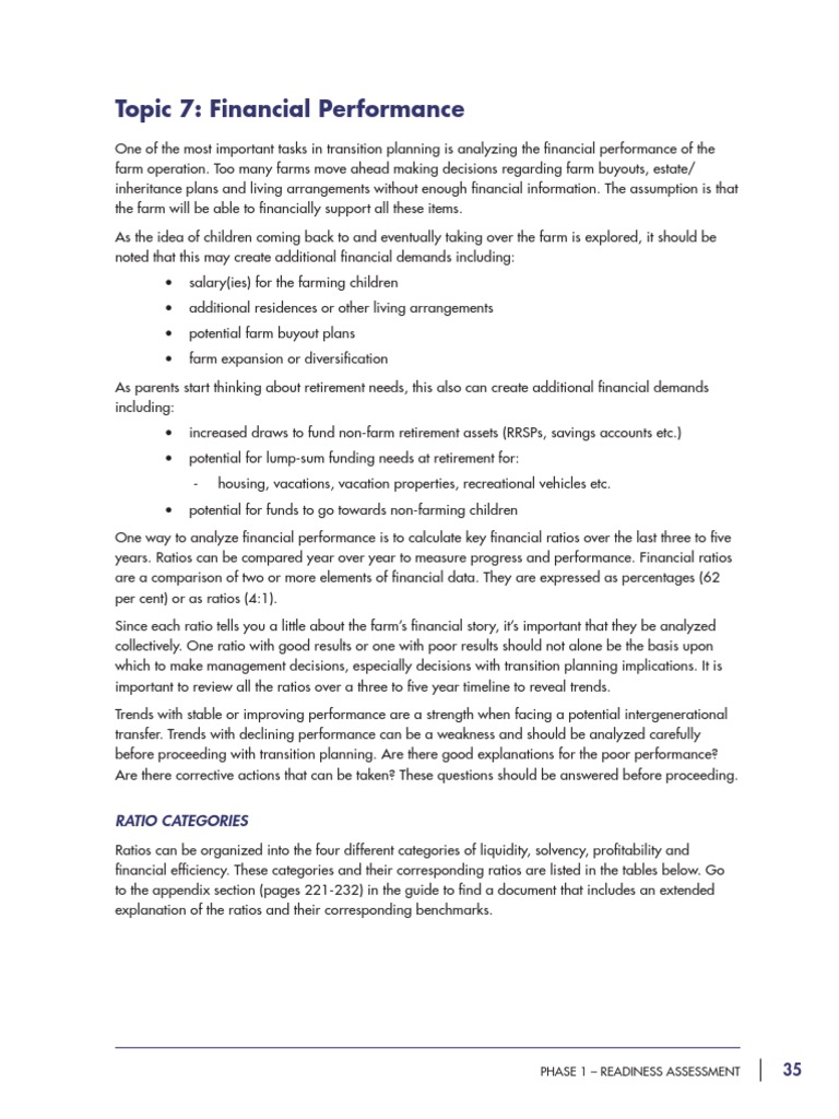 Farm Financial Performance Analysis | PDF | Leverage (Finance) | Equity ...