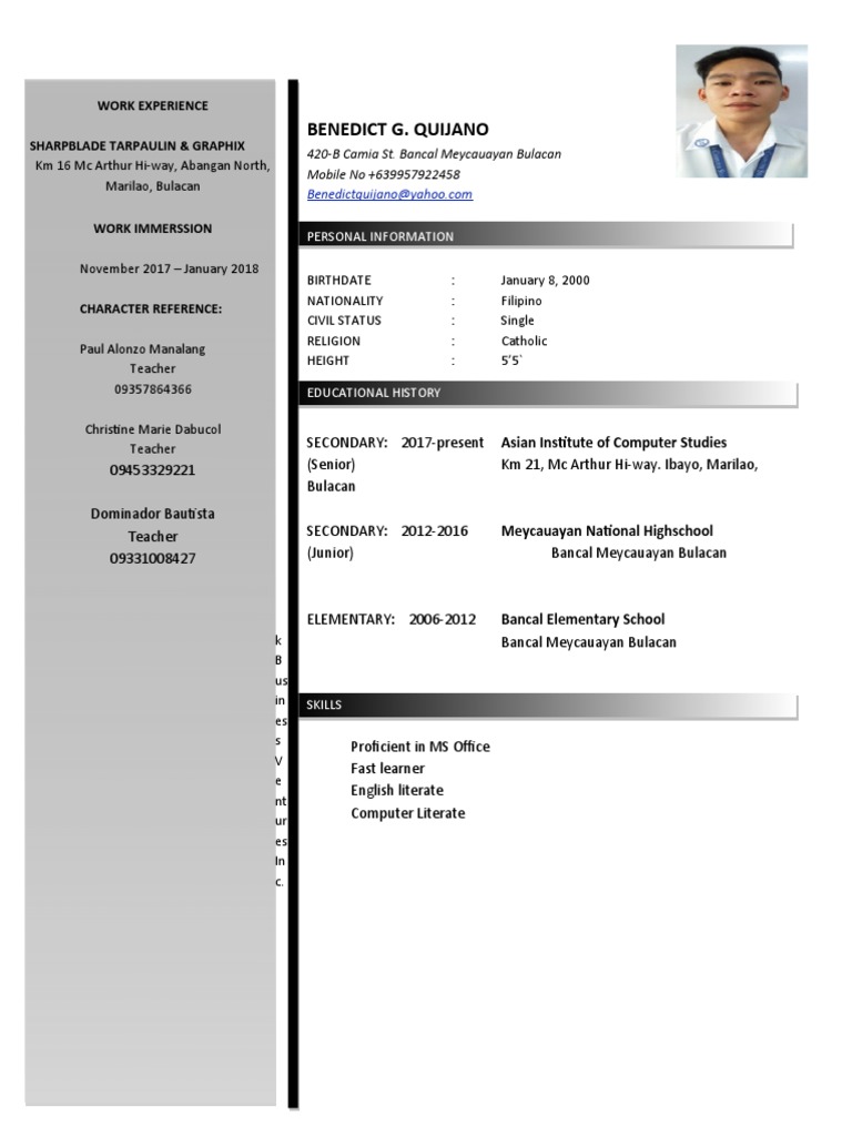 Curiculum Vitae2 | PDF | Elementary Schools | Schools