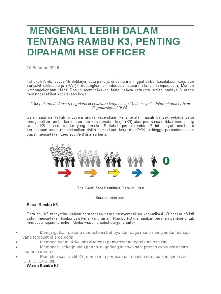 Mengenal Lebih Dalam Tentang Rambu K3 | PDF | Teknologi & Rekayasa