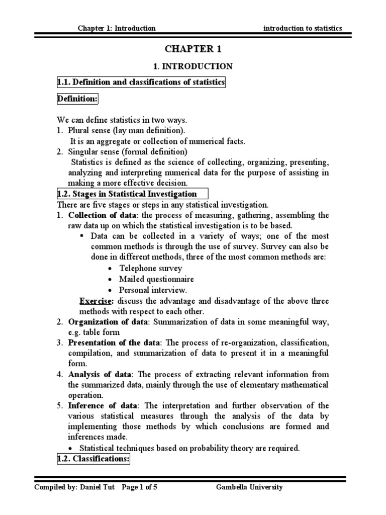 Introduction to Statistics Concepts | PDF | Level Of Measurement | Statistics