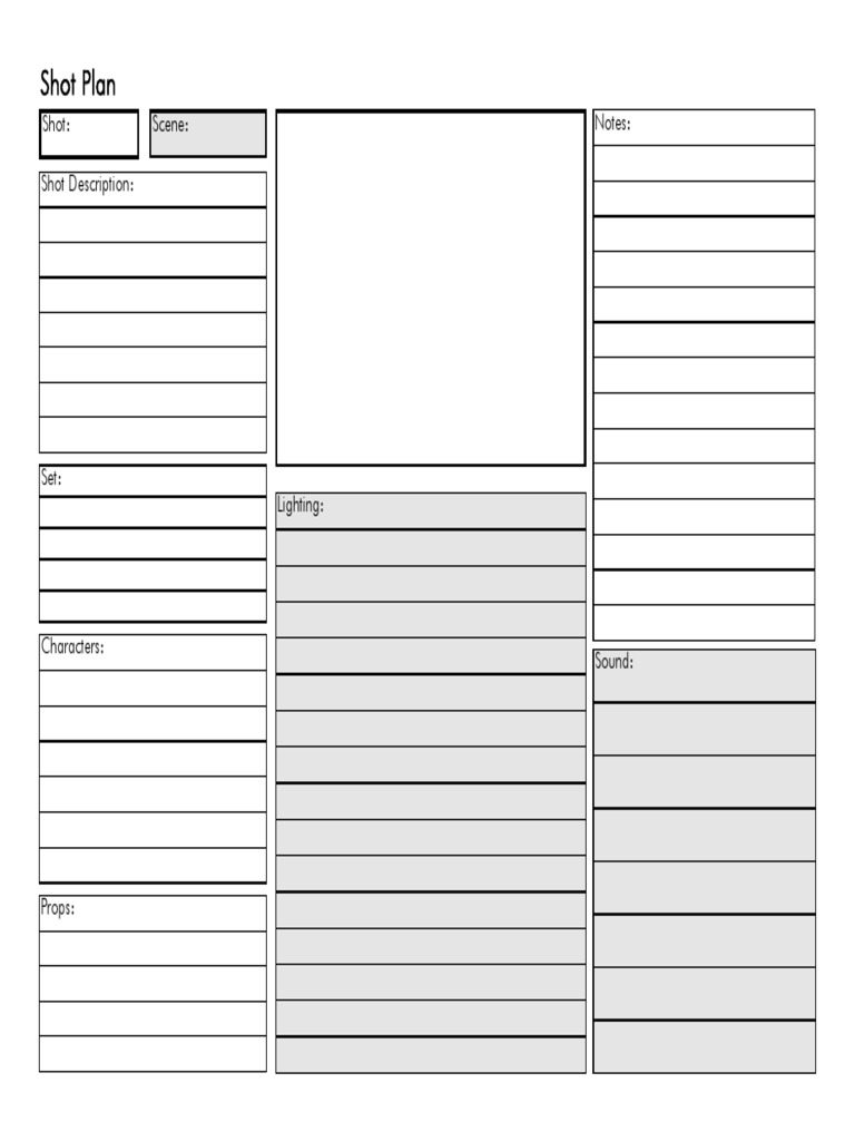 Shot Plan: Notes: Shot Description: Shot: Scene | PDF